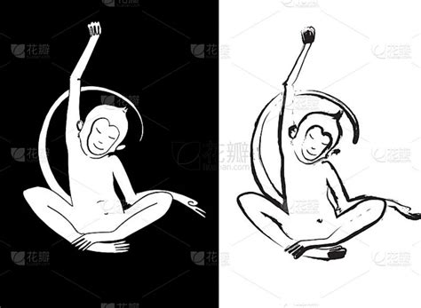 猴子挂在树枝上素材 花瓣网