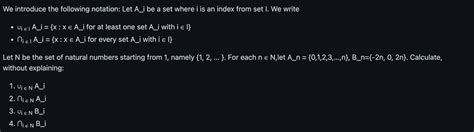 Solved We Introduce The Following Notation Let Ai Be A Set Chegg