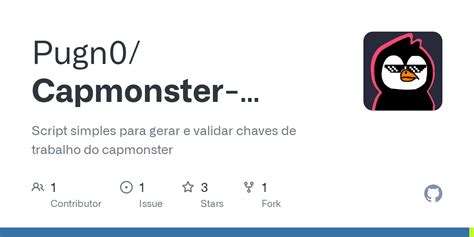 Github Pugn0capmonster Checker Script Simples Para Gerar E Validar Chaves De Trabalho Do