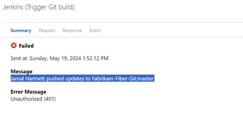 Azure Devops Jenkins Webhook Error Jamal Hartnett Pushed Updates To