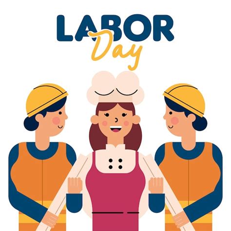 Premium Vector Labour Day Illustration With Worker Character Flat