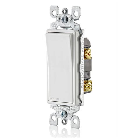 Apagador Sencillo Blanco 15a 120v Decora Leviton — Elektrocontrol