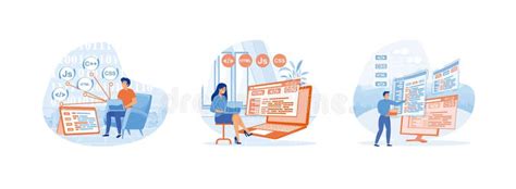 software engineer programmer and coding website or app web development