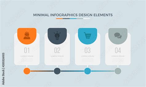 Business Data Visualization Time Line Process Chart With 4 Steps