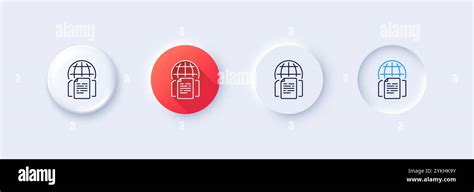 internet documents line icon doc file page sign line icons vector