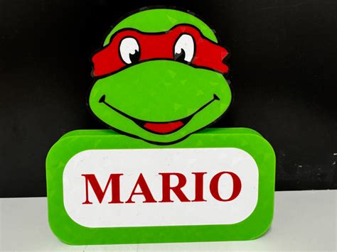 Ninja Turtle Raphael With Editable Name By Marios3d Makerworld