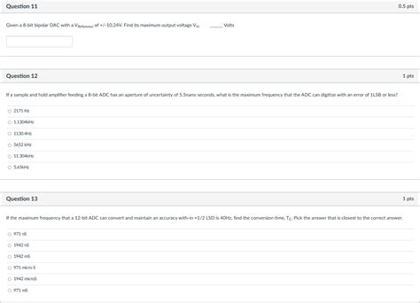 Question Pts Given A Bit Bipolar DAC With A Chegg