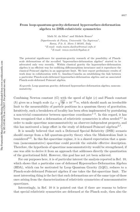 Pdf From Loop Quantum Gravity Deformed Hypersurface Deformation