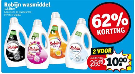 Robijn Wasmiddel 1 8 Liter Aanbieding Bij Kruidvat