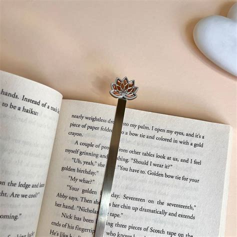 chrome lotus flower bookmark by nest ts