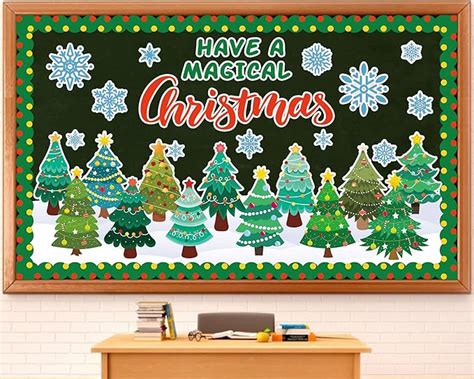 Christmas Bulletin Board Decorations Xmas Tree Paper