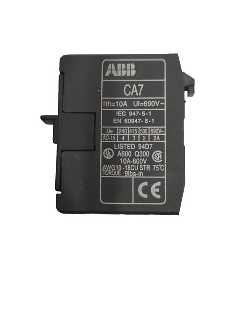 Abb Ca7 22e Auxiliary Contact 2n0 2nc 690vac 10a Fast Shipping Ebay