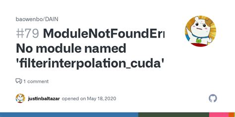 modulenotfounderror no module named filterinterpolation cuda · issue