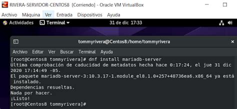 instalacion de mariadb en servidor