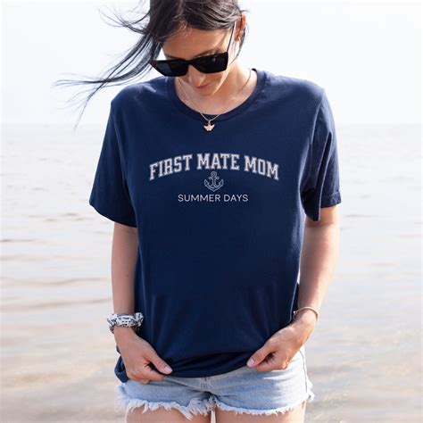 First Mate Mom Custom Boat Name Shirt My Boat Life