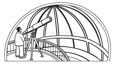 Telescope Illustration Astronomy Science Tool Graphic Vector Design Generative Ai Stock