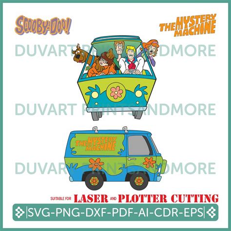 Scooby Doo Mystery Machine Vector Bundle Clipart Layered Etsy Australia