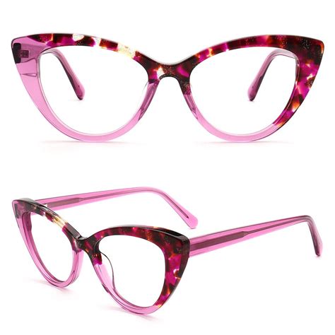 Ivy Stylish Cat Eye Eyeglasses Frames For Women Floral Tortoise Tr