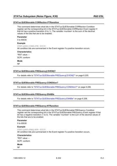 Status Subsystem Noise F