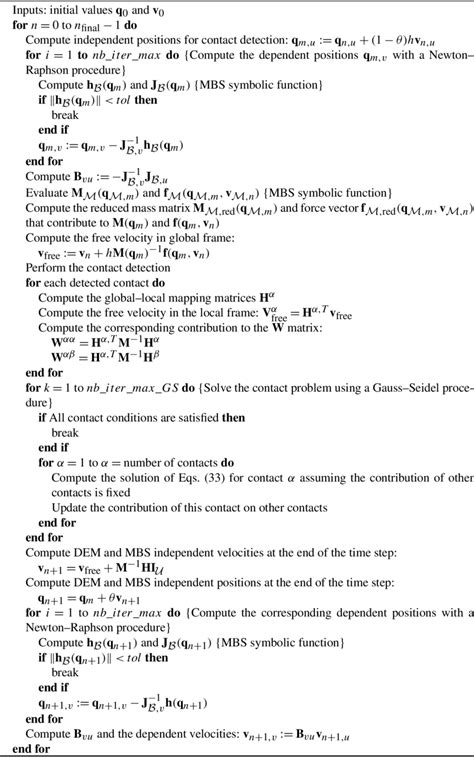 Time Integration Scheme For The Coupled System Download Scientific