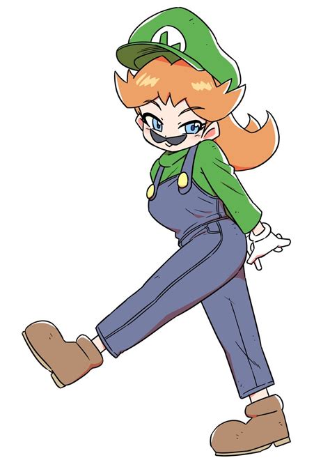 Luigi And Princess Daisy Mario Drawn By Junnosu Danbooru