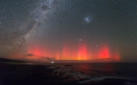 Northern Lights Milky Way Space Aurora Borealis Beach Hd Wallpaper