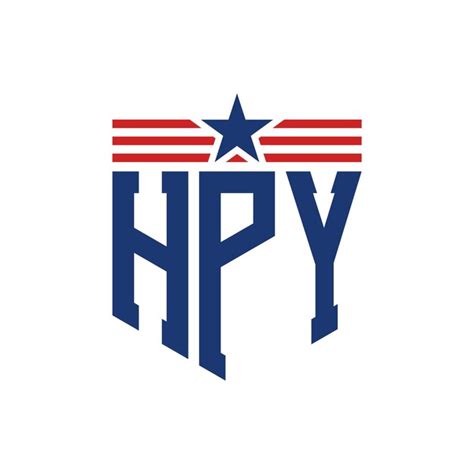 Premium Vector Patriotic Hpy Logo With Star And American Flag Straps