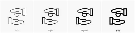 Bribe Icon Thin Light Regular And Bold Style Vector Image
