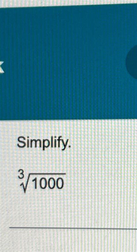 Solved Simplify Chegg