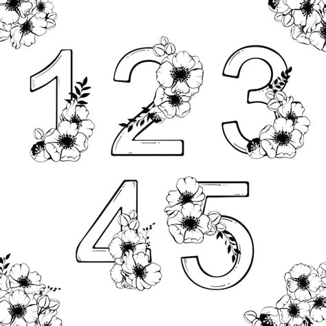 How To Draw Flowers With Numbers