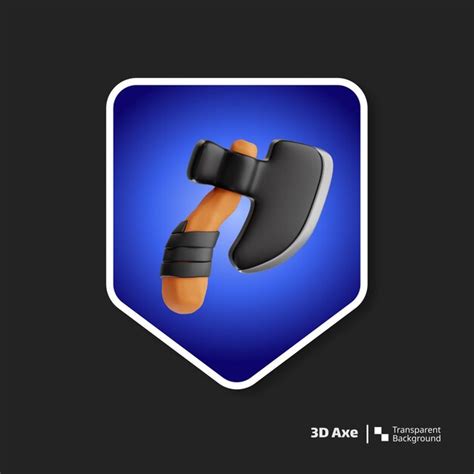 premium psd 3d rendering game asset axe