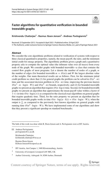 faster algorithms for quantitative verification in bounded treewidth graphs
