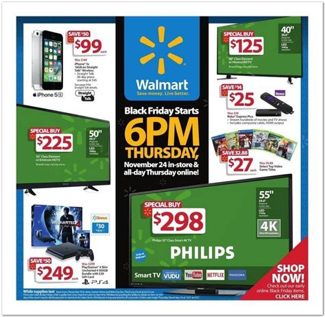 Walmart Black Friday Ad Scan With Printable Shopping List Feature
