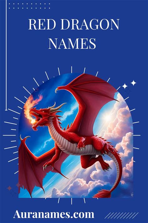 Red Dragon Names [fiery Picks For Fantasy Fans] In 2025 Dragon Names