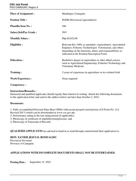 Pgo Camiguin Pgdh Provincial Agriculturist Pdf