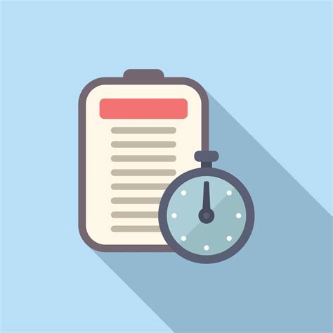 Duration Stopwatch Clipboard Icon Flat Concept Overtime 44754275 Vector Art At Vecteezy
