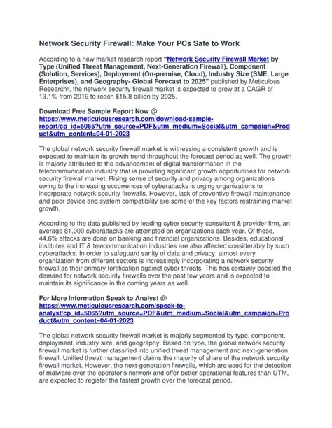 PPT Network Security Firewall Market PowerPoint Presentation Free Download ID