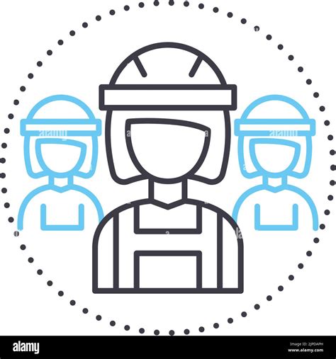 Labor Concept Line Icon Outline Symbol Vector Illustration Concept Sign Stock Vector Image