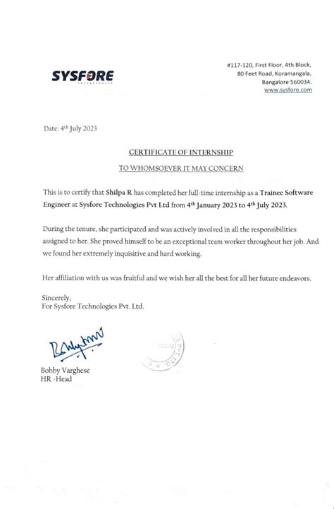 Shilpa R On Linkedin Internship Softwareengineer Work Learning