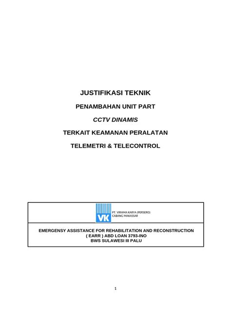 Justifikasi Teknik Penambahan Unit Part Cctv Dinamis Pdf Justifikasi Teknik Penambahan Unit Part Cctv Dinamis Pdf