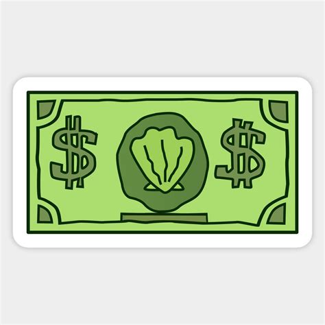 Mr Krabs 1 Millionth Dollar Sticker Money Stickers Sticker Design