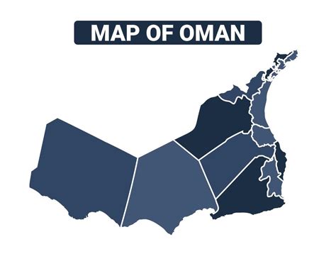Map Of Oman Political Map Regions Illustration 56327776 Vector Art At