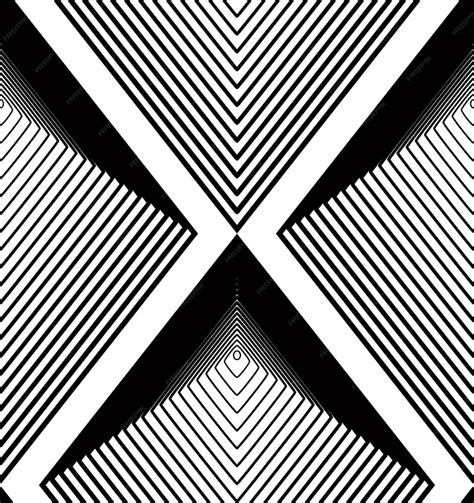 Premium Vector Black And White Illusive Abstract Seamless Pattern