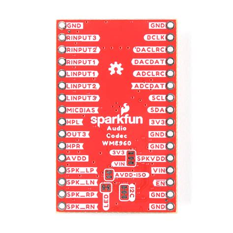 Sparkfun Audio Codec Breakout Wm8960 Qwiic