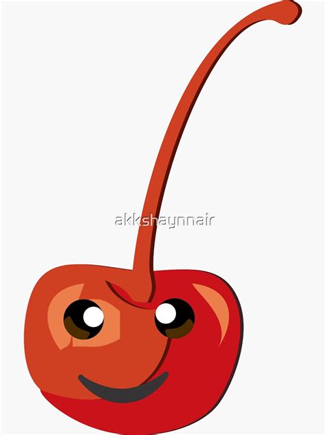 Smiley Cherry Sticker Sticker For Sale By Akkshaynnair Redbubble