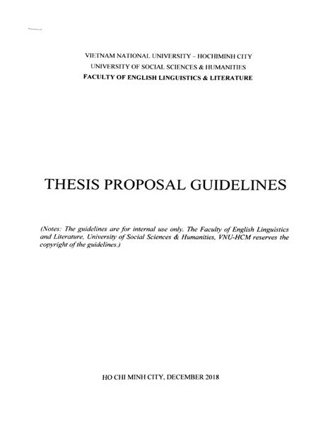 Thesis Proposal Guidelines Ef 2018 Pdf