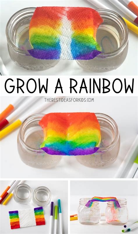 Grow A Rainbow Experiment Preschool Crafts Rainbow Activities