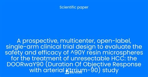 Scientific Research A Prospective Multicenter Open Label Single Arm Esiode