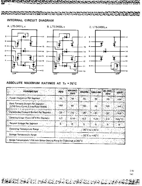 LTS 3403LE Datasheet 3 8 Pages LITEON 0 8 SINGLE DIGIT NUMERIC DISPLAYS