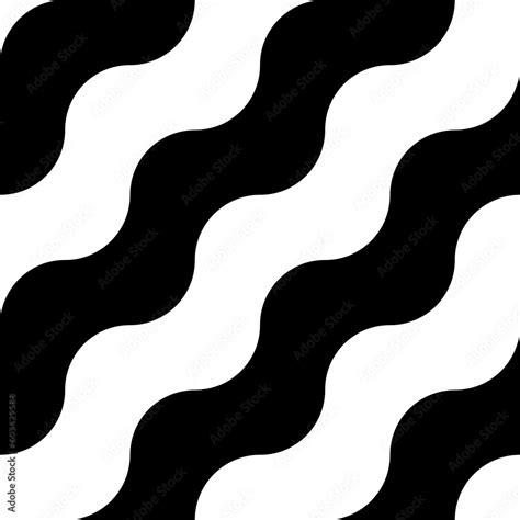 Seamless Diagonal Wavy Lines Jagged Stripes Surface Pattern Design